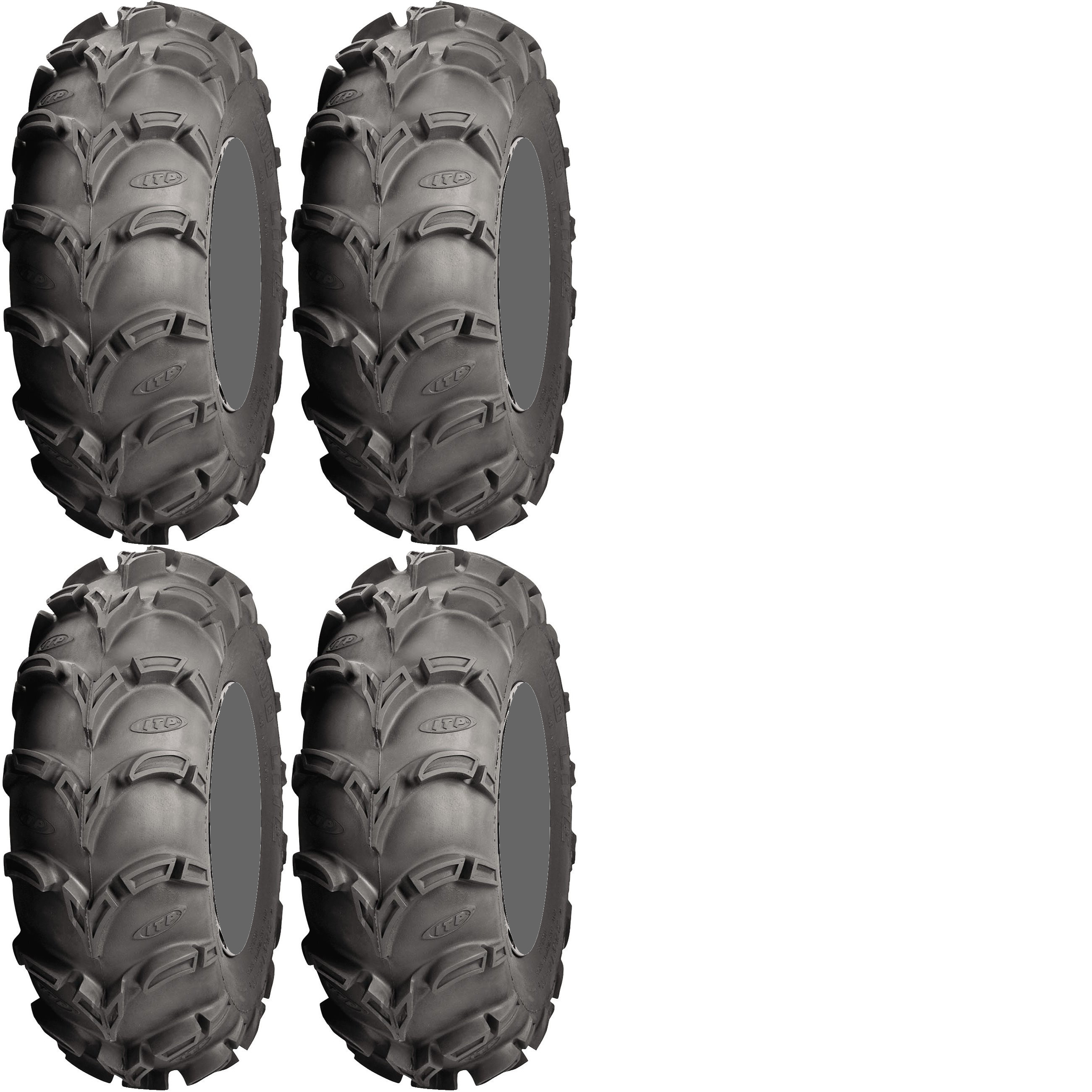 Four 4 ITP Mud Lite XL ATV Tires Set 2 Front 27x9-12 & 2 Rear 27x10-12 ...